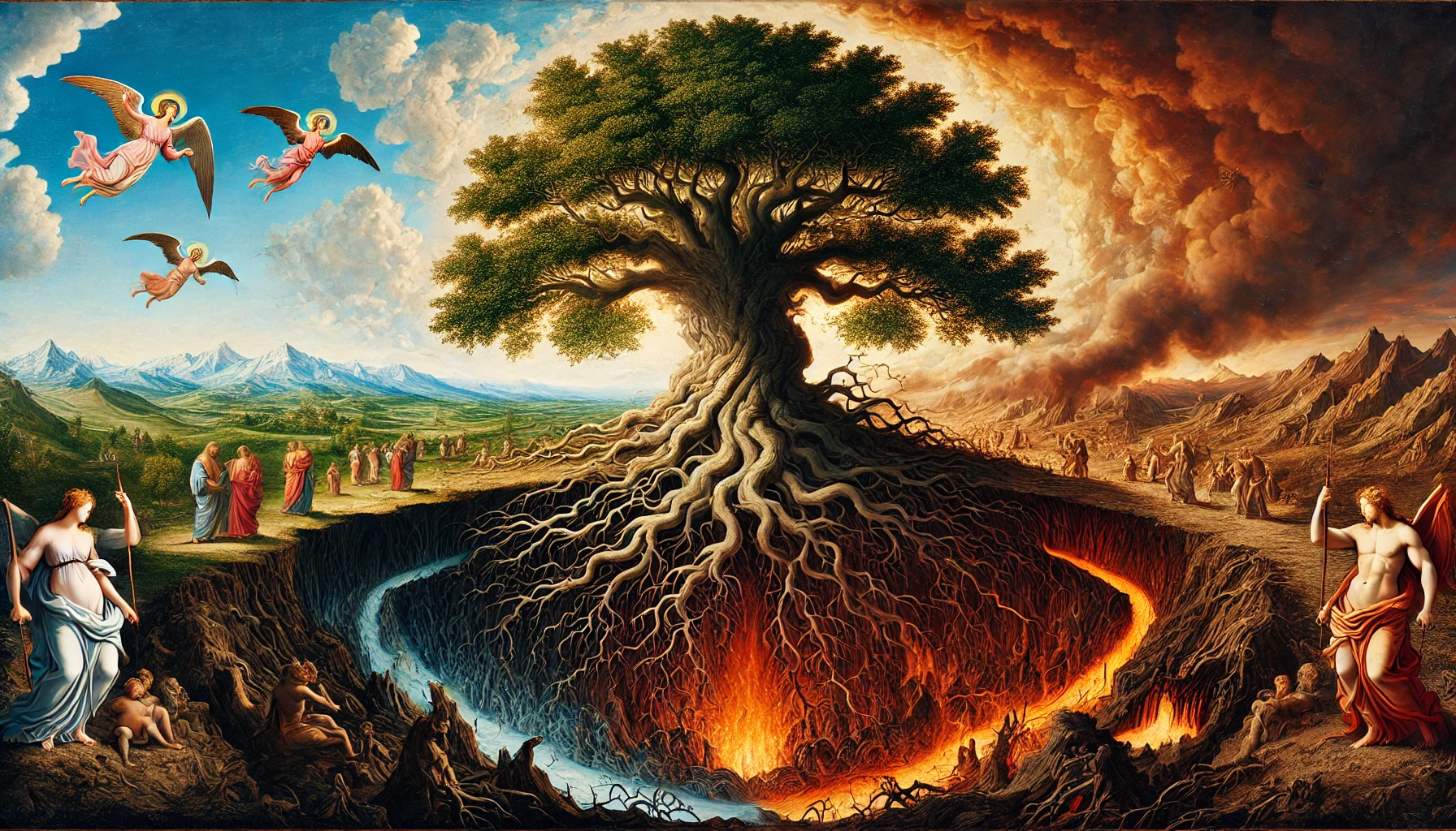 "No tree, it is said, can grow to Heaven unless its roots reach down to ...